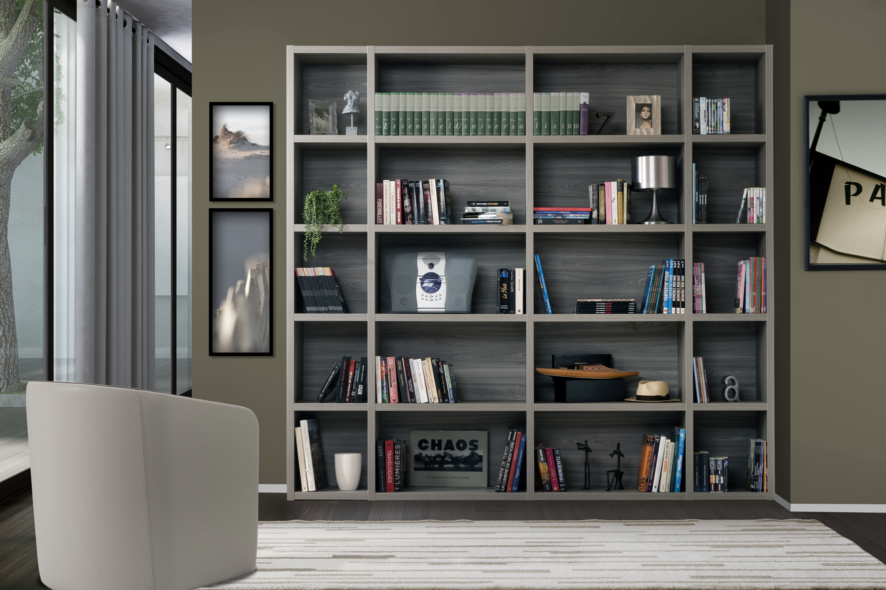 Bibliothèque moderne MANHATTAN — Meubles Turone